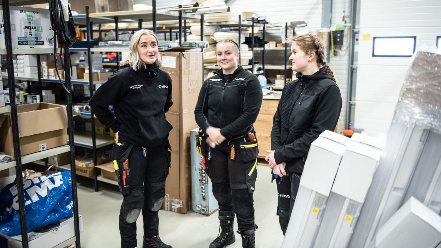 Dei er tre av tusen kvinner i yrket | Elektroservice Hallingdal ...